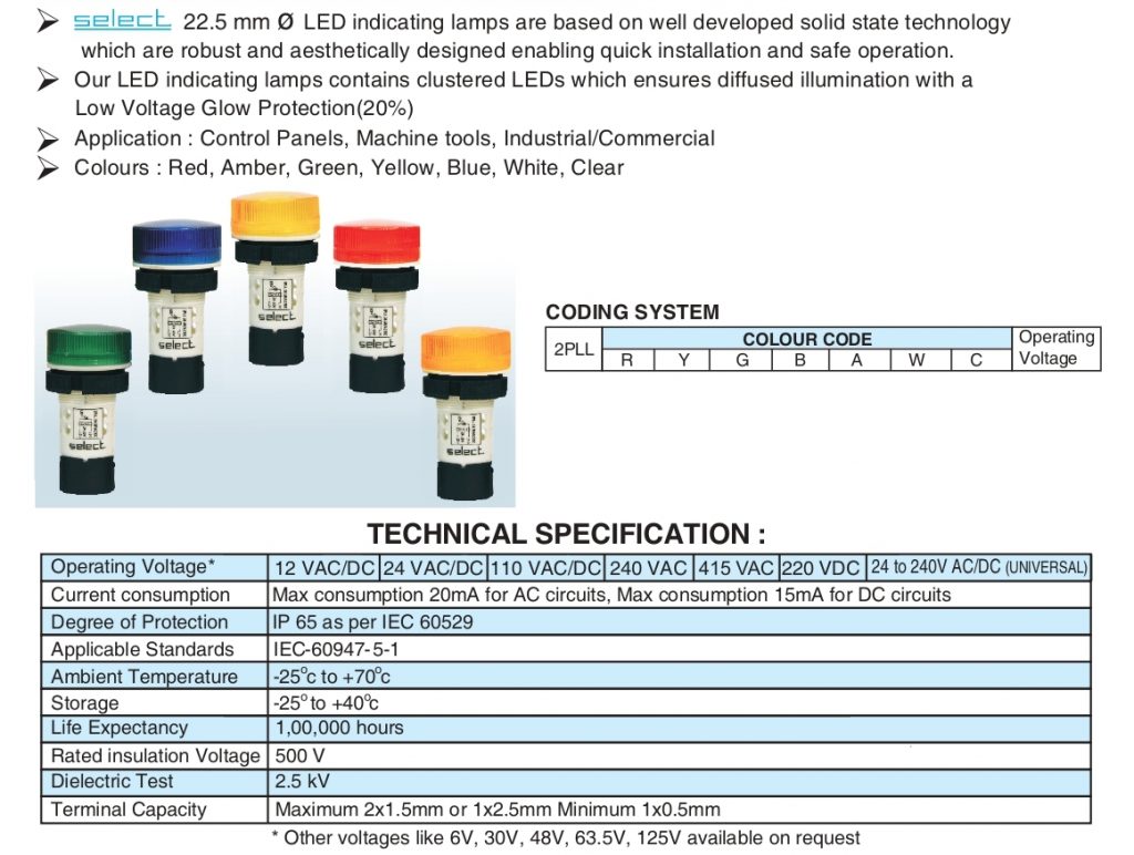 Led Indicating Lamps - SelectSwitches